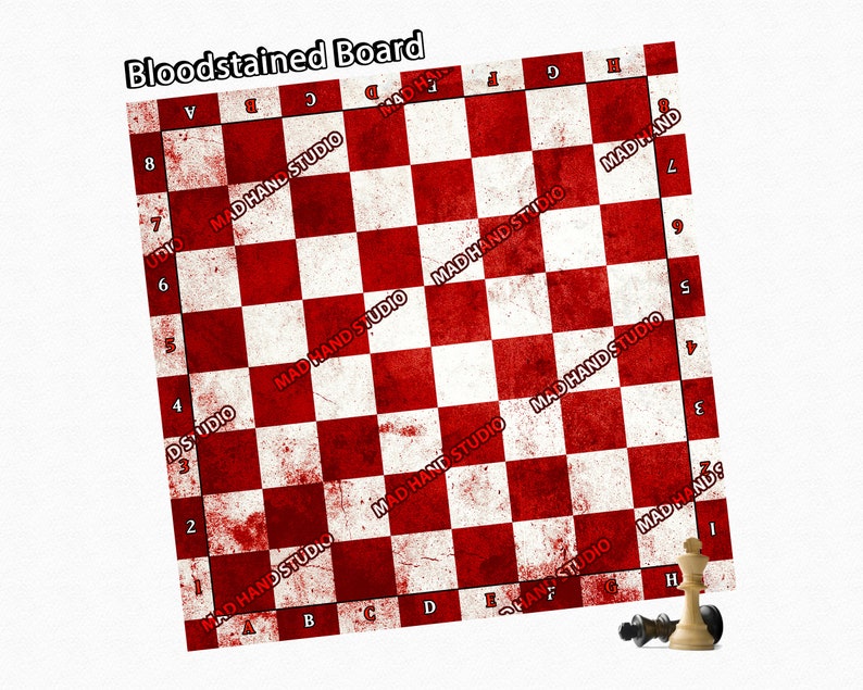 Chess Game Board Printed as a Large Gaming Mat Playmat for | Etsy