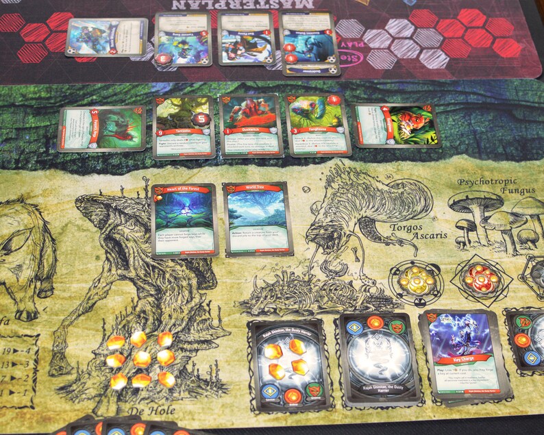 Keyforge Game Mat for House Untamed Gamers With Card Zones and - Etsy