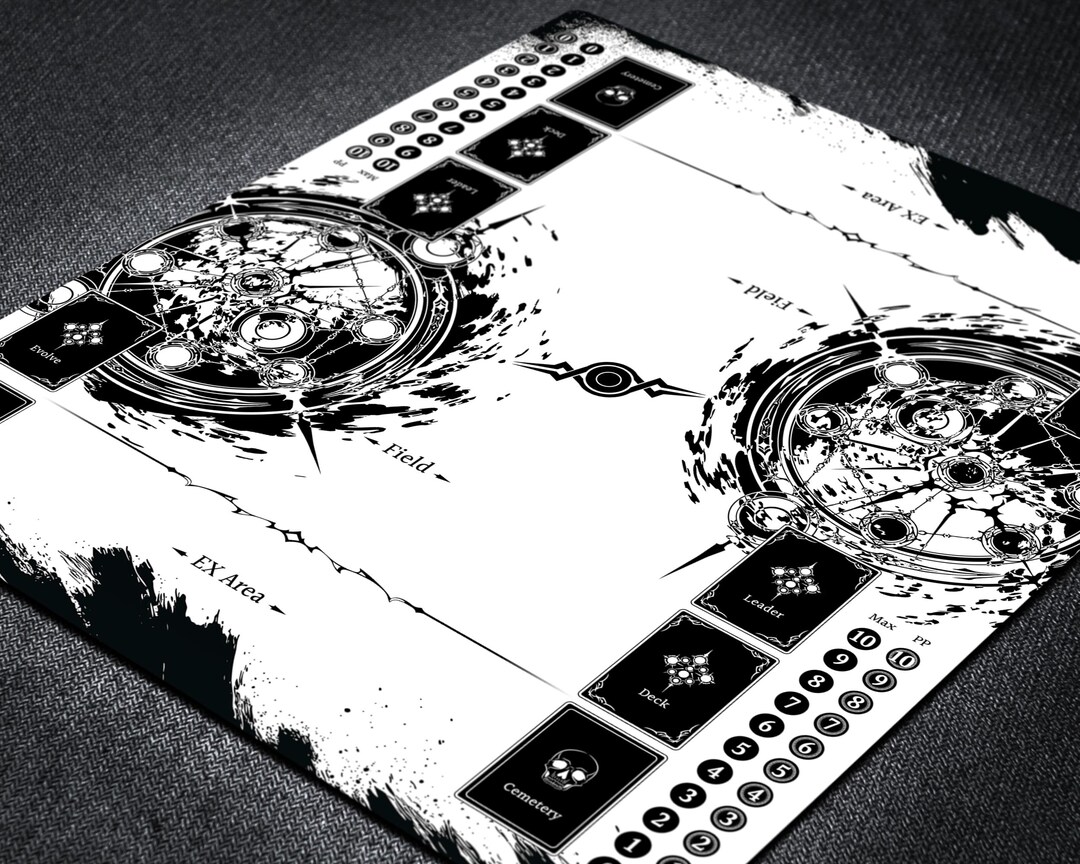 Shadowverse TCG Playmat With 2-player Minimalist Card Game Field Zones ...