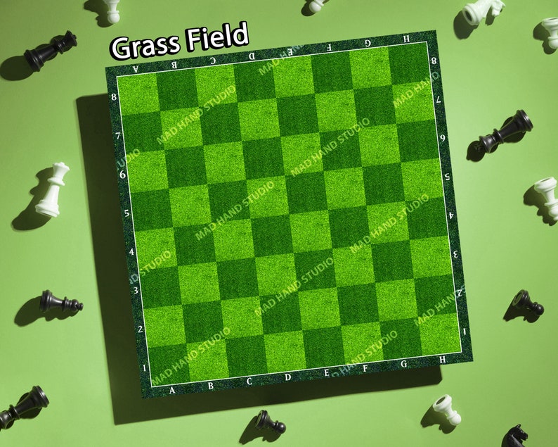Chess Game Board Printed as a Large Gaming Mat Playmat for - Etsy