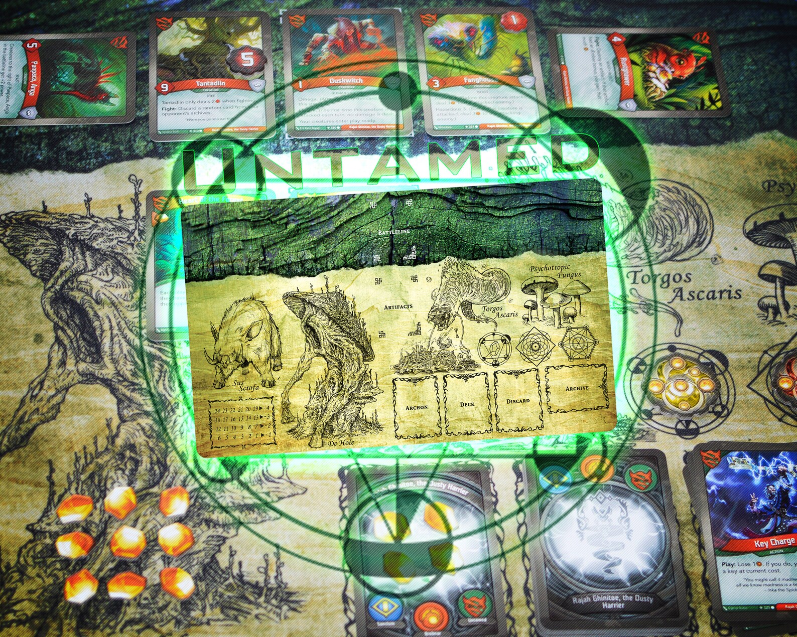 Keyforge Game Mat for House Untamed Gamers With Card Zones and - Etsy