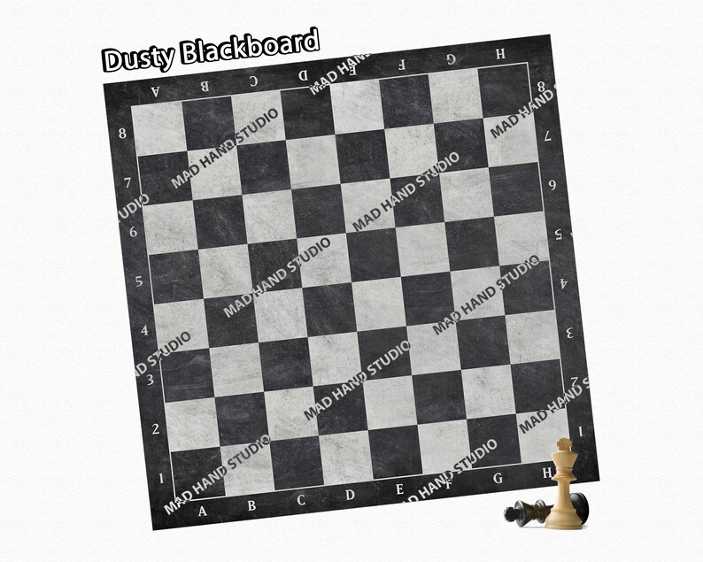Classic Chess Board Printed as a Playmat Gaming Checkerboard | Etsy