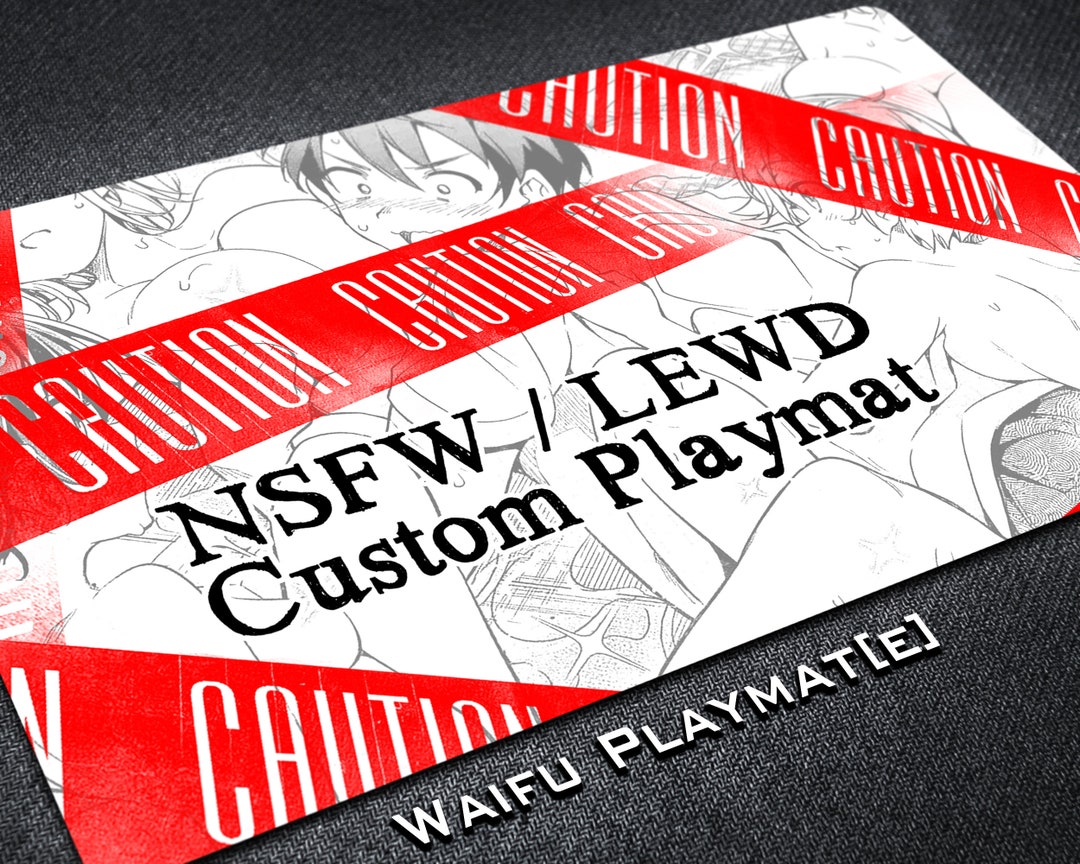Waifu Material Anime Sexy Ecchi Girl Custom Nsfw Playmat For Otaku Lewd Bdsm Desk Mat Mature