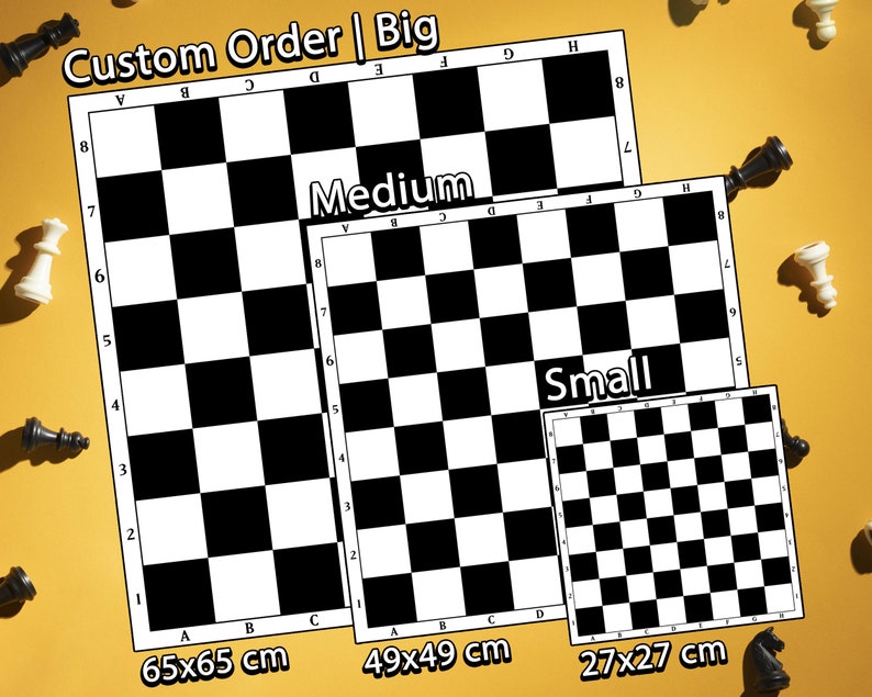 Chess Game Board Printed as a Large Gaming Mat Playmat for - Etsy