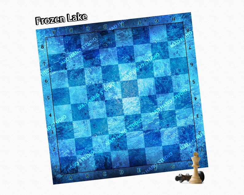 Chess Game Board Printed as a Large Gaming Mat Playmat for | Etsy