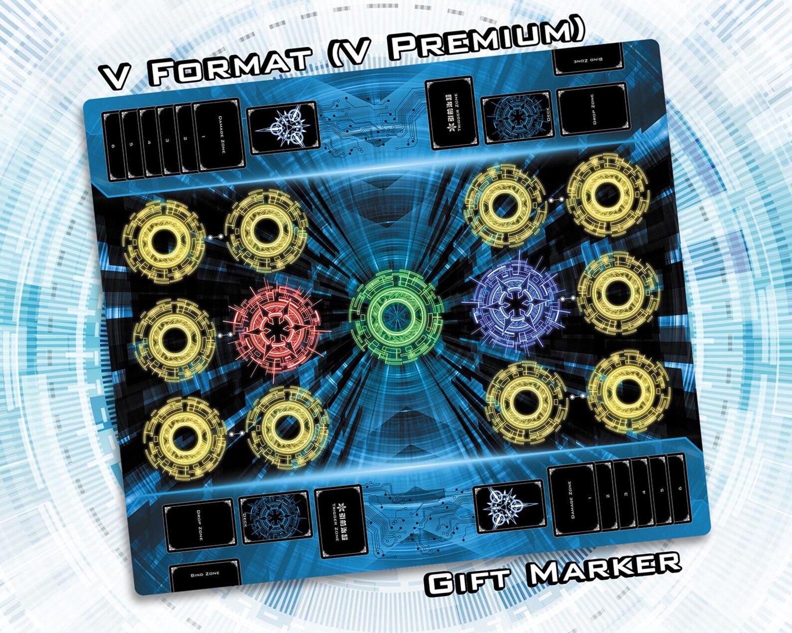 Two-player Compatible Cardfight Vanguard Playmat With Rear Guard ...