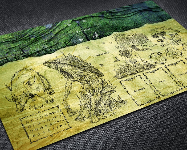 Keyforge Game Mat for House Untamed Gamers With Card Zones and - Etsy