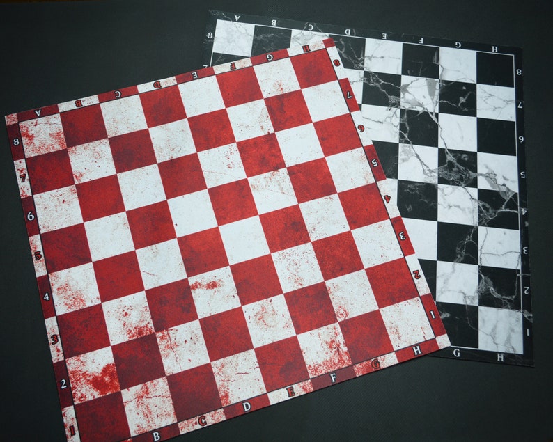 Chess Game Board Printed as a Large Gaming Mat Playmat for - Etsy