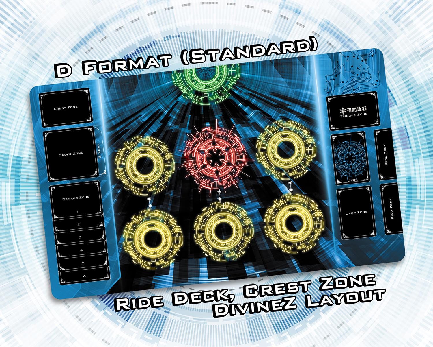 Two-player Compatible Cardfight Vanguard Playmat With Rear Guard ...