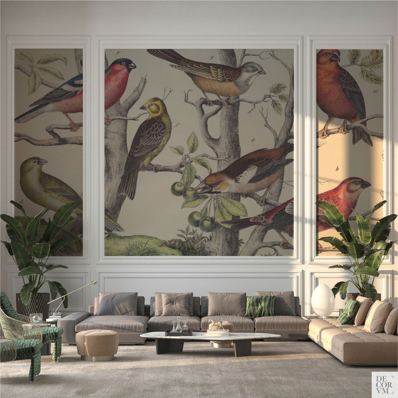 Bird Wall Mural - Etsy