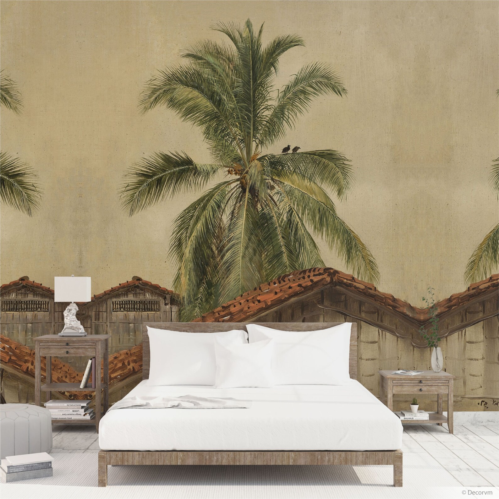 Palm Tree Wallpaper Mural Tropical Wall Decor Ecuador | Etsy