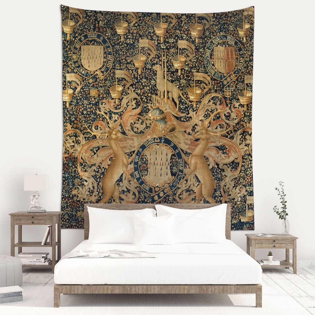 Medieval Tapestry printed Medieval Art for Wall Decor - Etsy