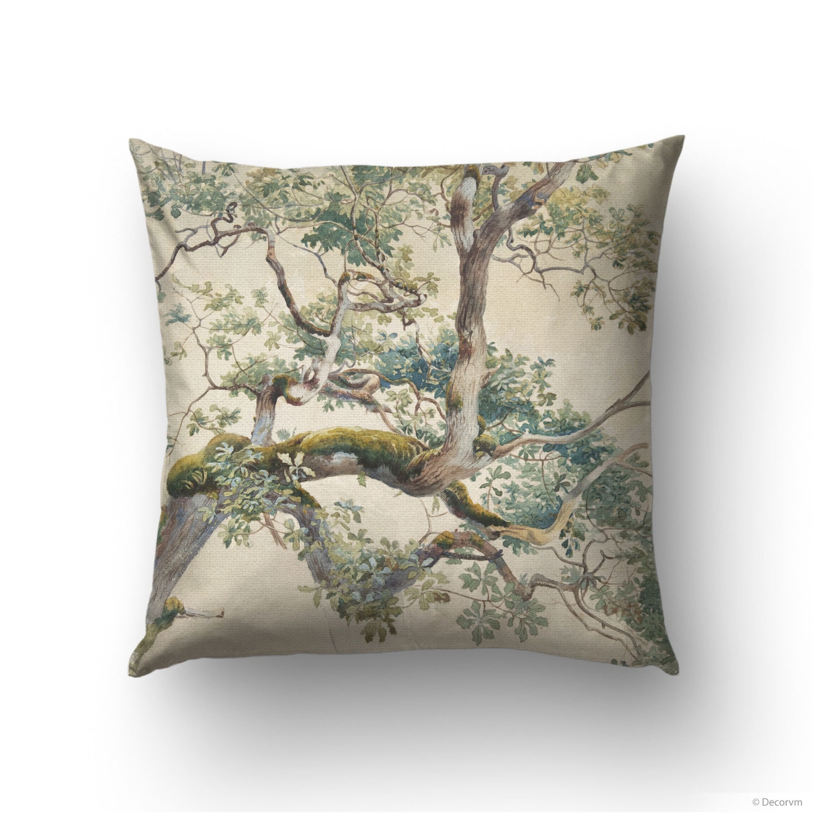 Watercolor Tree Throw Pillow for Nature or Wedding Decoration - Etsy