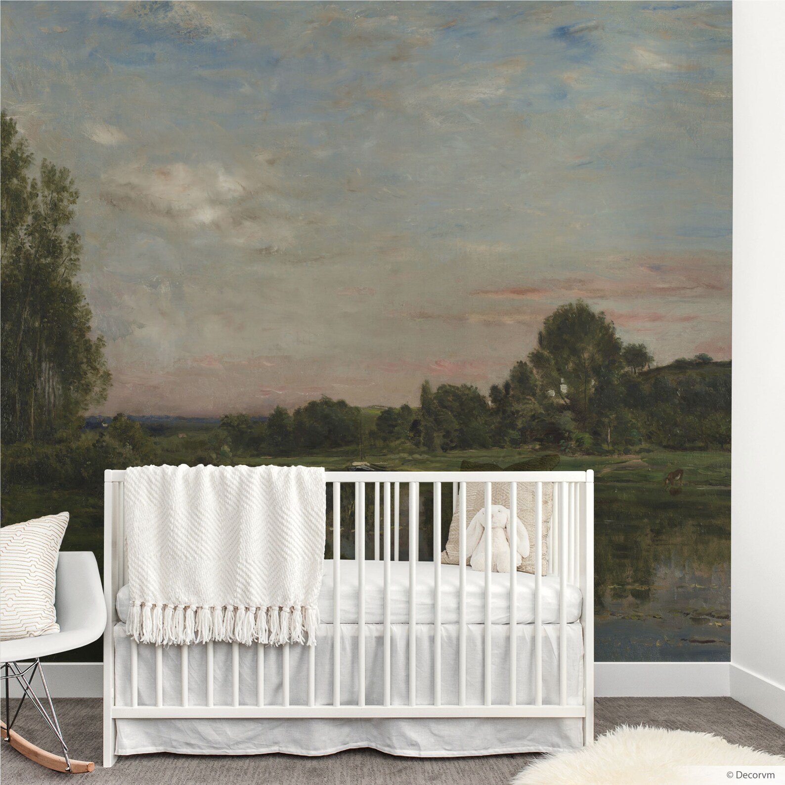 River Landscape Wall Mural Country Side Oil Painting From the - Etsy