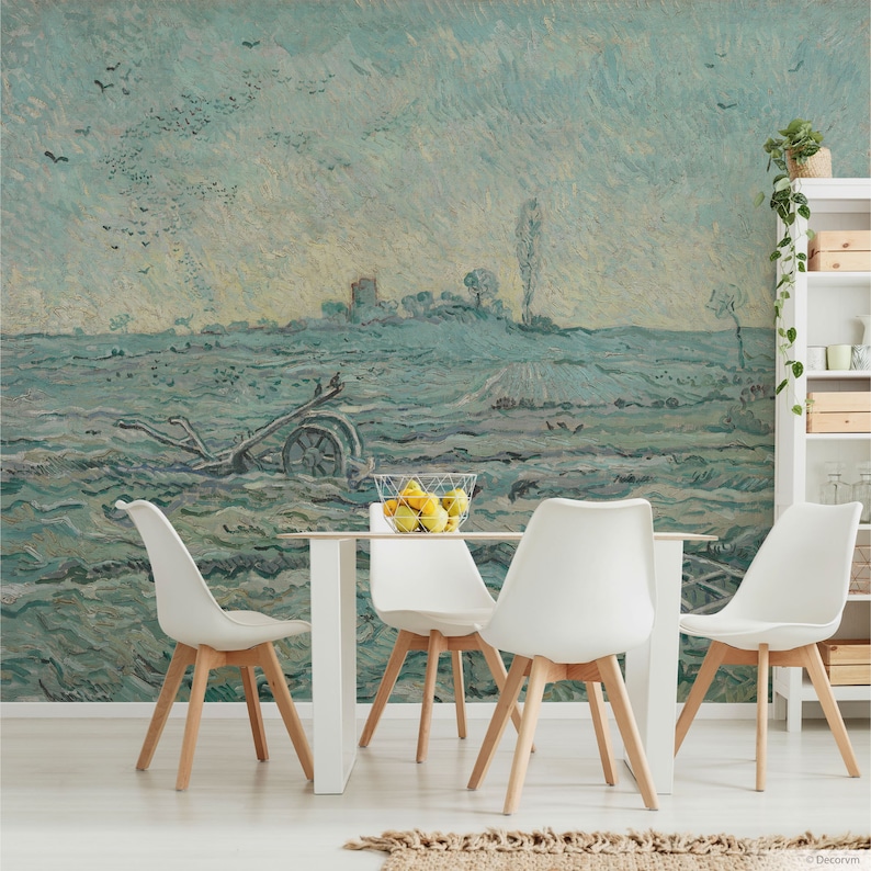 Wall Mural of a Van Gogh Painting Landscape Art Mural Wall - Etsy