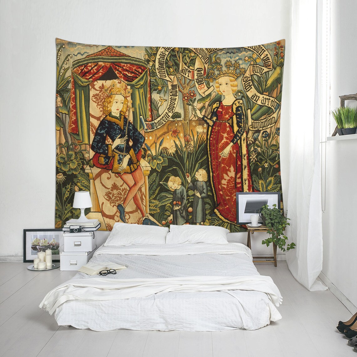 Queen of Sheba Tapestry Medieval Art Solomon and the Queen - Etsy