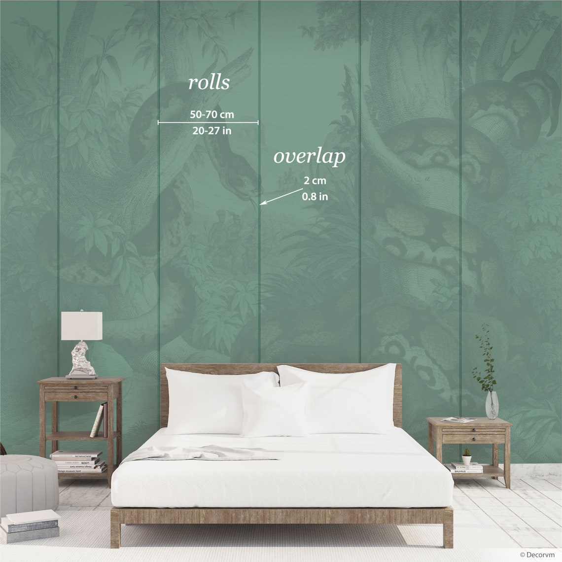 Snake Wall Mural Vintage Wall Decor With an Illustration of | Etsy