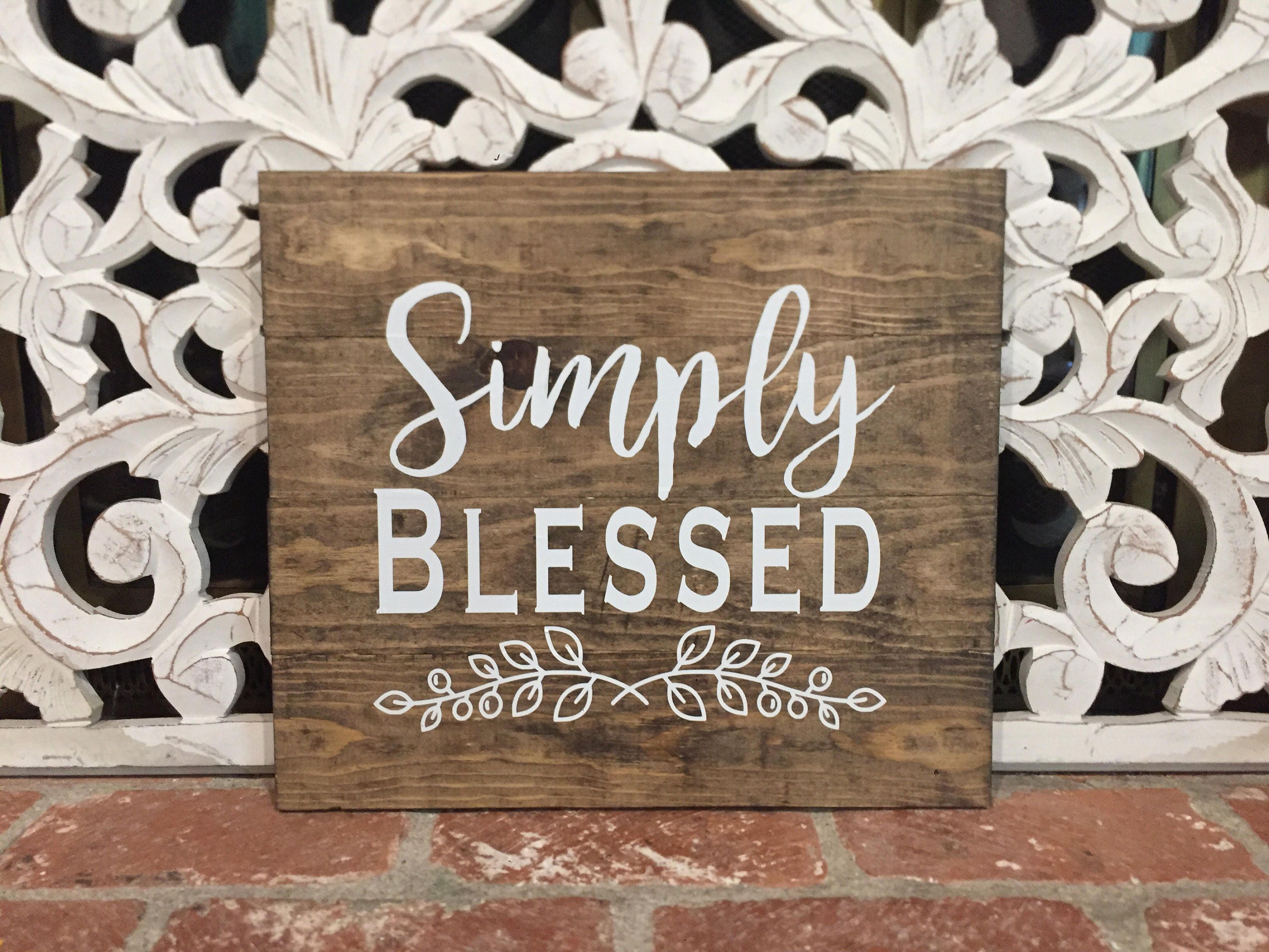 Simply Blessed Home Sign - Etsy
