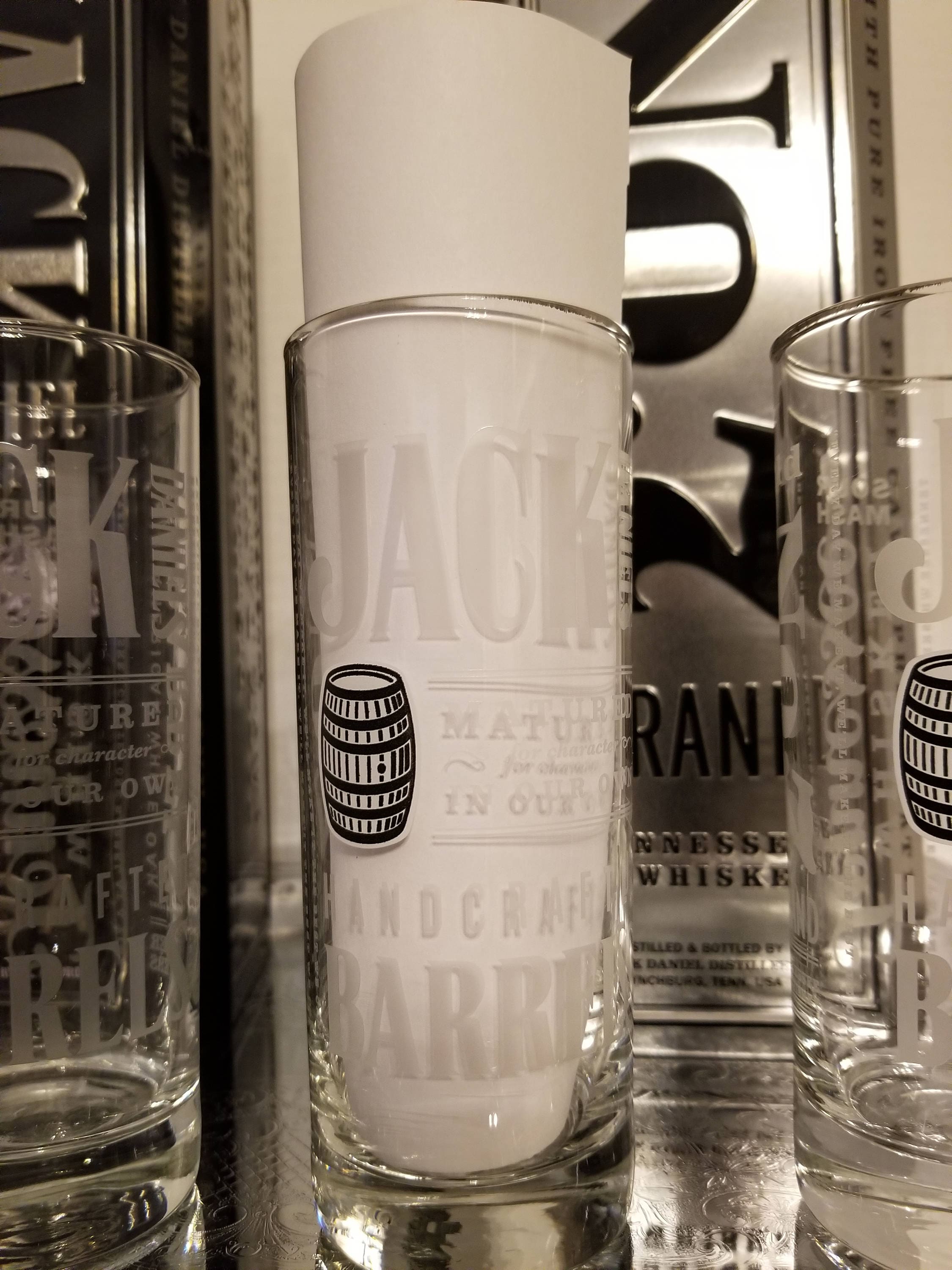 Set of 4 Jack Daniels Tall Glasses / Glass. High Ball - Etsy
