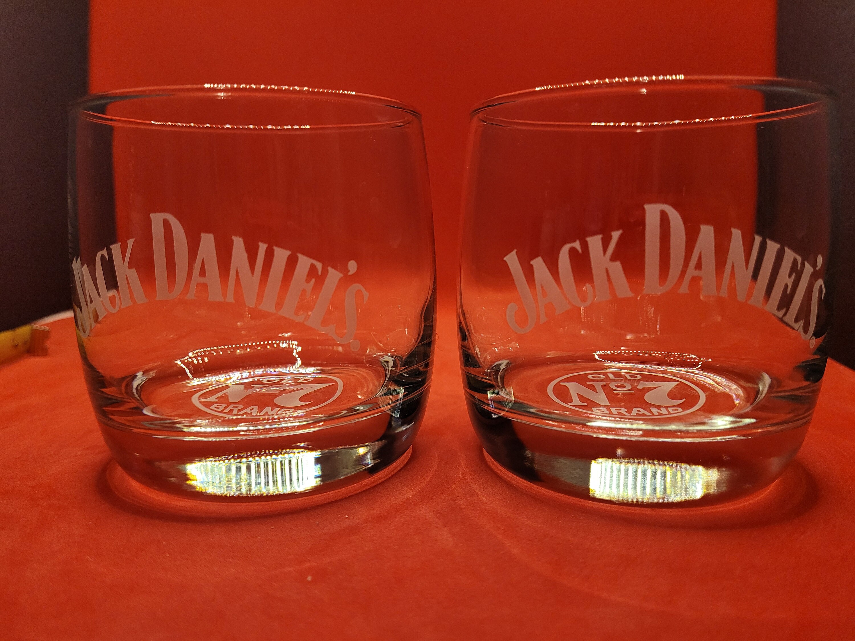 Set of 2 Beautiful Jack Daniels Glasses With Name and Logo on Bottom - Etsy