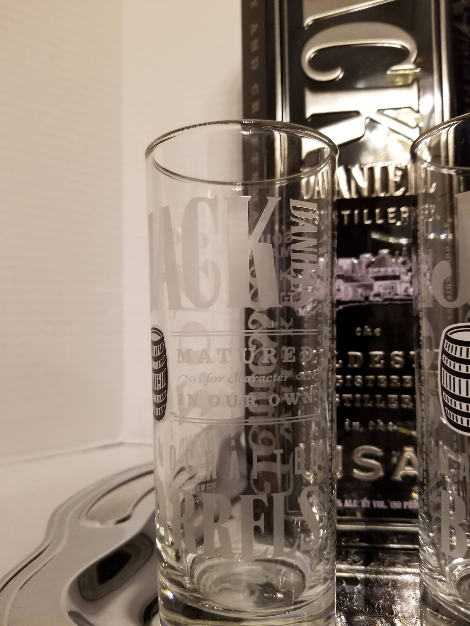 Set of 4 Jack Daniels Tall Glasses / Glass. High Ball - Etsy