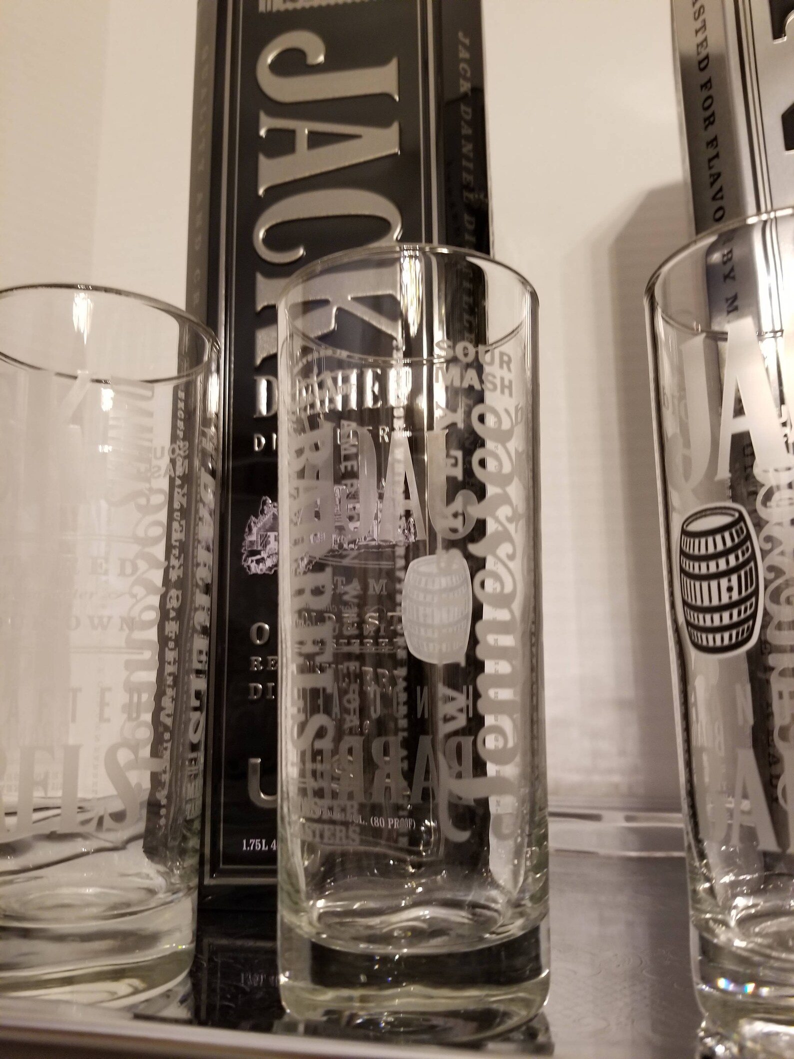 Set of 4 Jack Daniels Tall Glasses / Glass. High Ball - Etsy