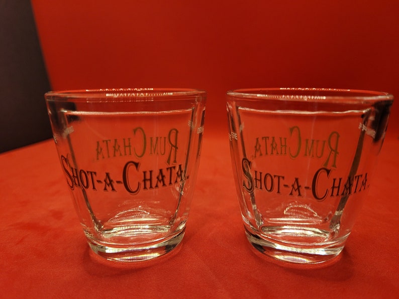 Set of 2 Rum Chata, Shata Chata Split Shot Glasses - Etsy