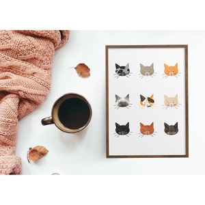 Cat Wall Art, Cat Poster, Cat Sign, Cat Wall Decor, Digital Download ...