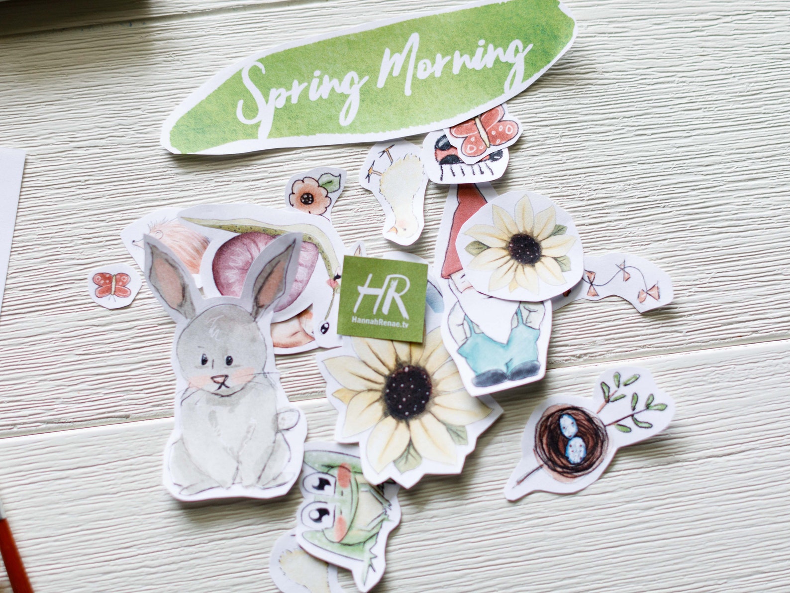 Spring Stickers Cute Nature Sticker Sheet Bullet Journal | Etsy