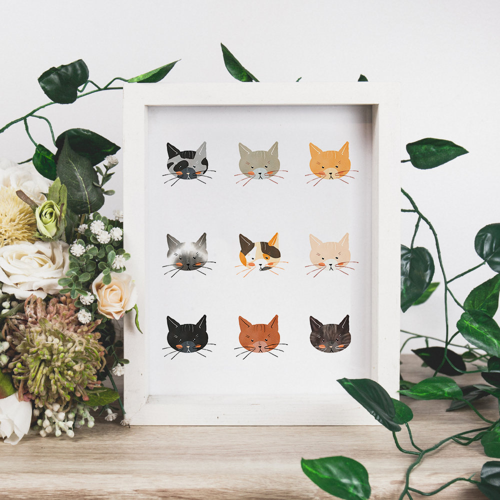 Cat Wall Art Cat Poster Cat Sign Cat Wall Decor Digital - Etsy