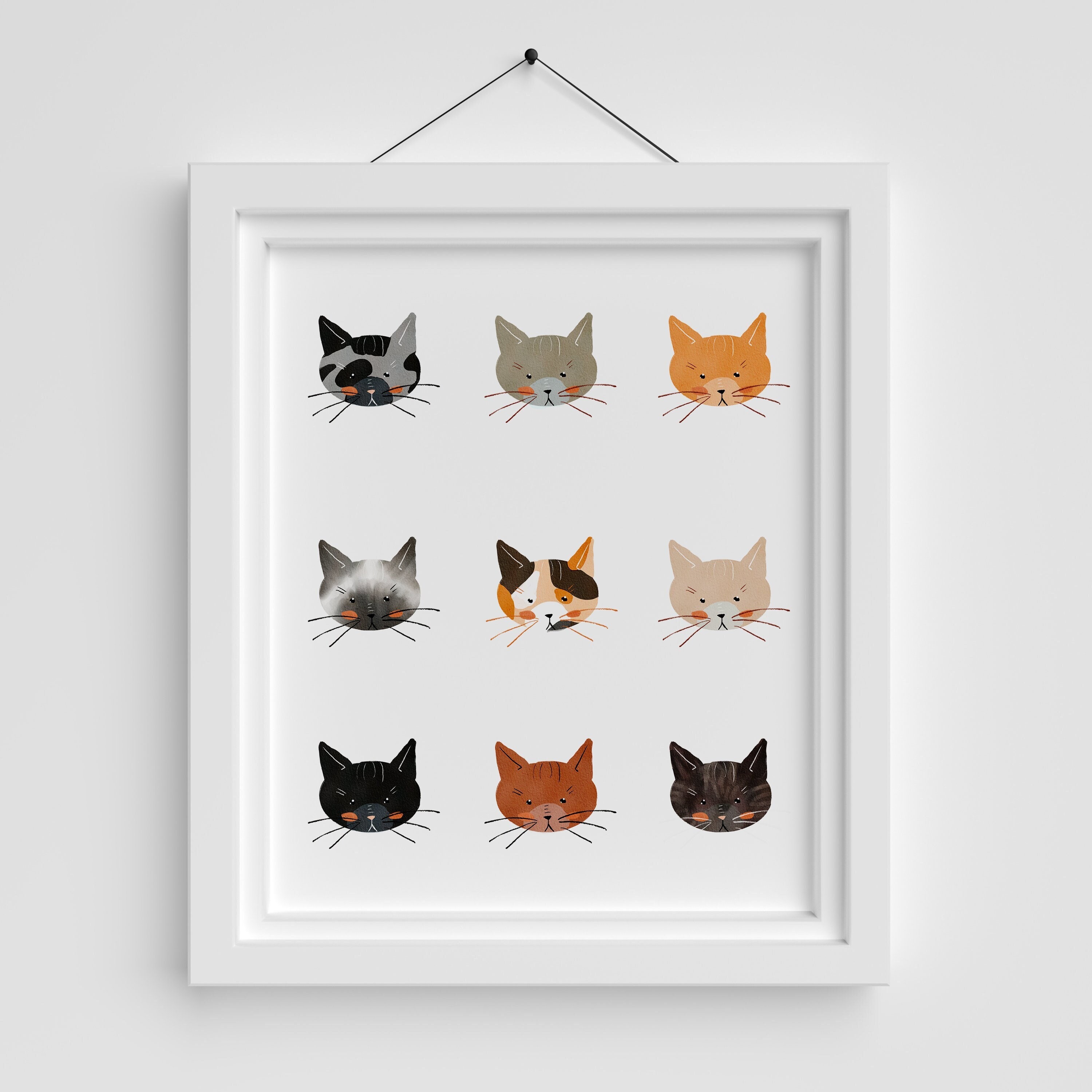 Cat Wall Art Cat Poster Cat Sign Cat Wall Decor Digital - Etsy