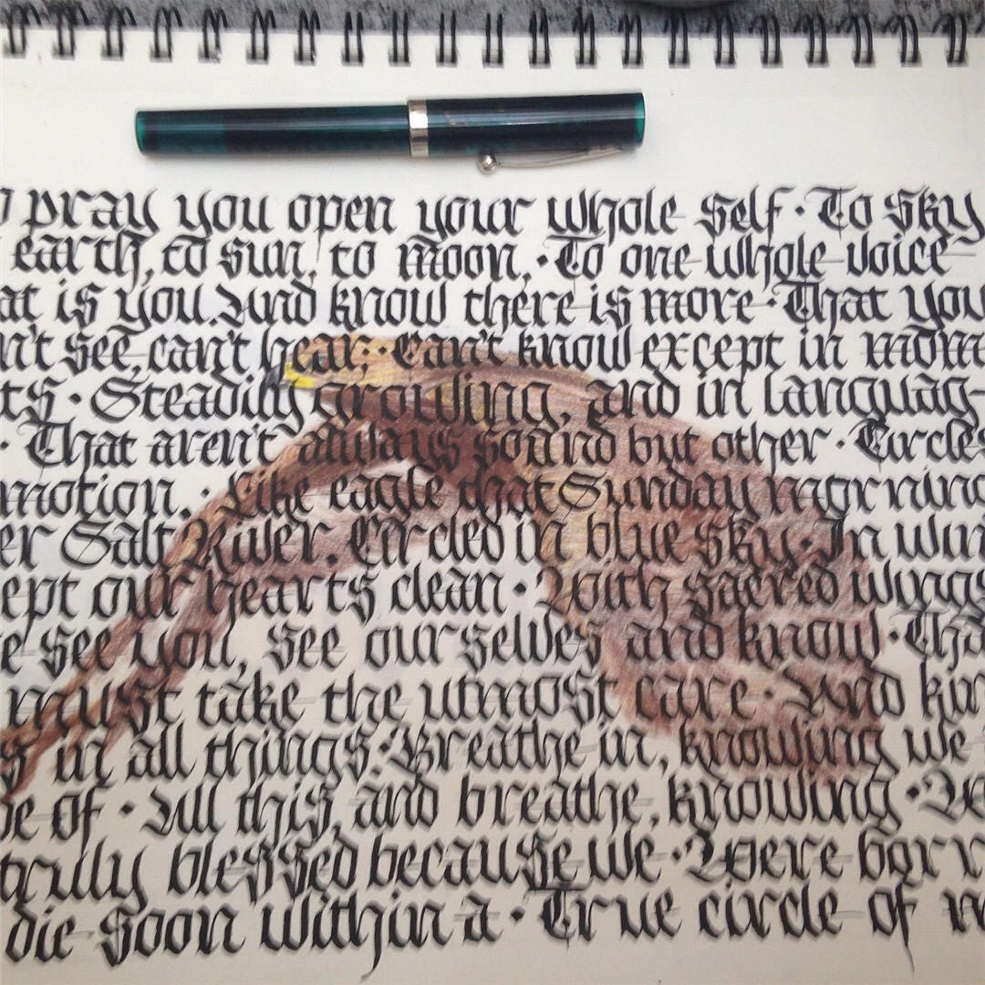 Example Custom Calligraphy Art Poem Joy Harjo Eagle Poem - Etsy UK