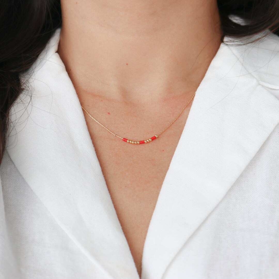 Morse Code Necklace, Custom Secret Message, Personalized Morse Code ...