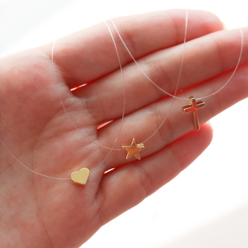 Floating Necklace Illusion Necklace Invisible Necklace - Etsy