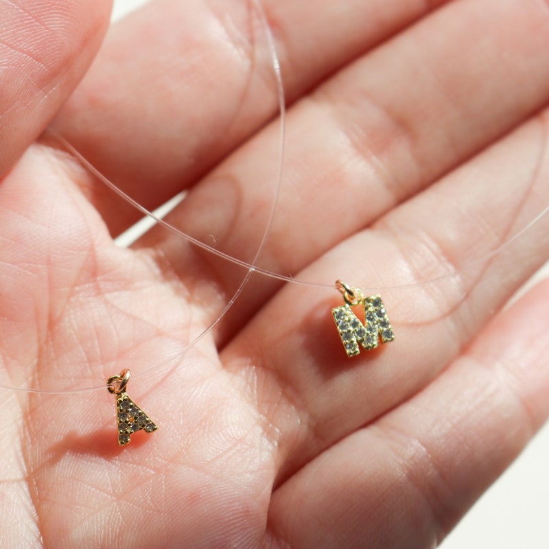 Transparent Fishing Line Necklace - Etsy