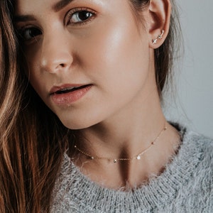 Coin Necklace, Disc Necklace, Coin Drop Necklace, Gold Chain Choker ...