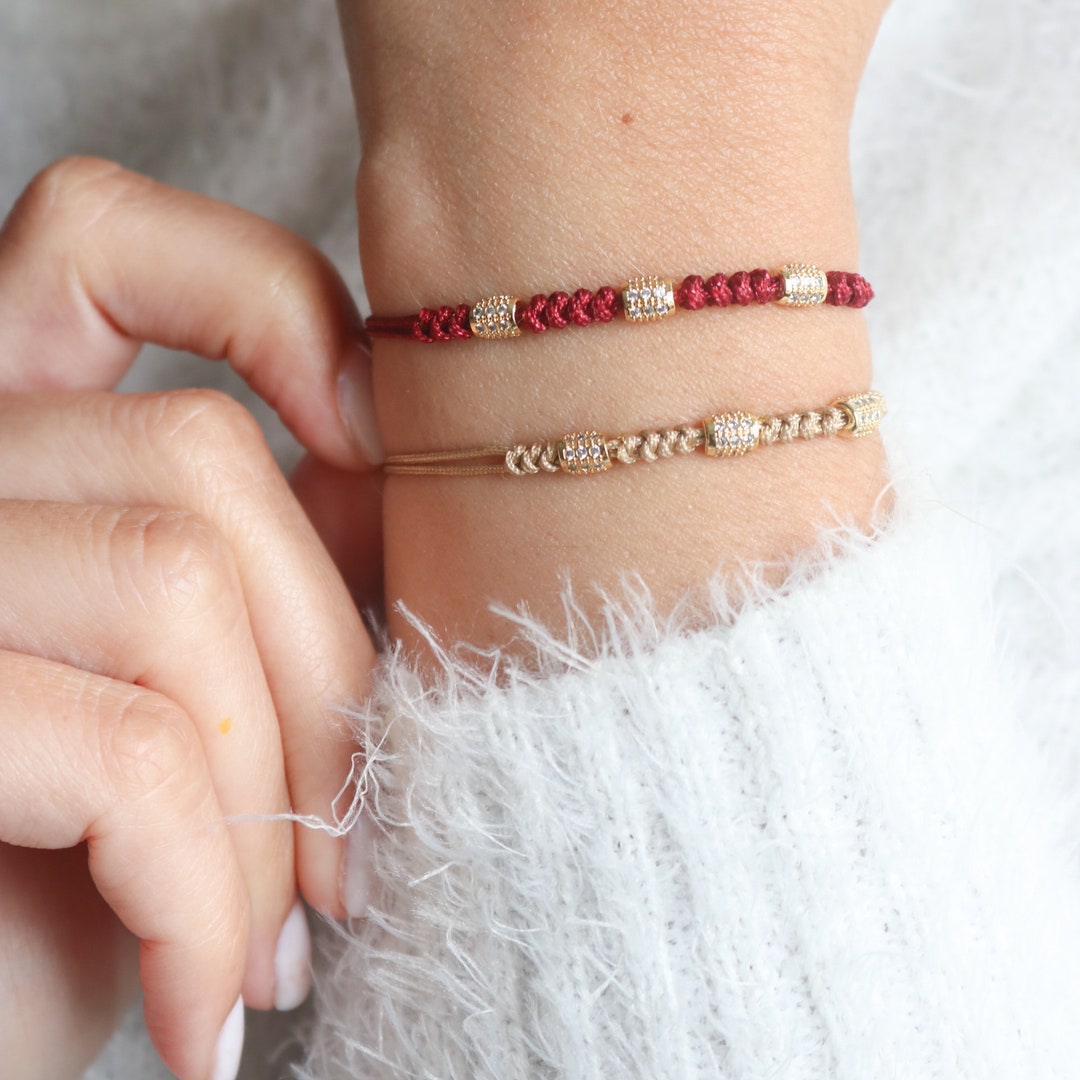 String Friendship Bracelet, Beaded Bracelet, Boho Bracelet, Boho ...