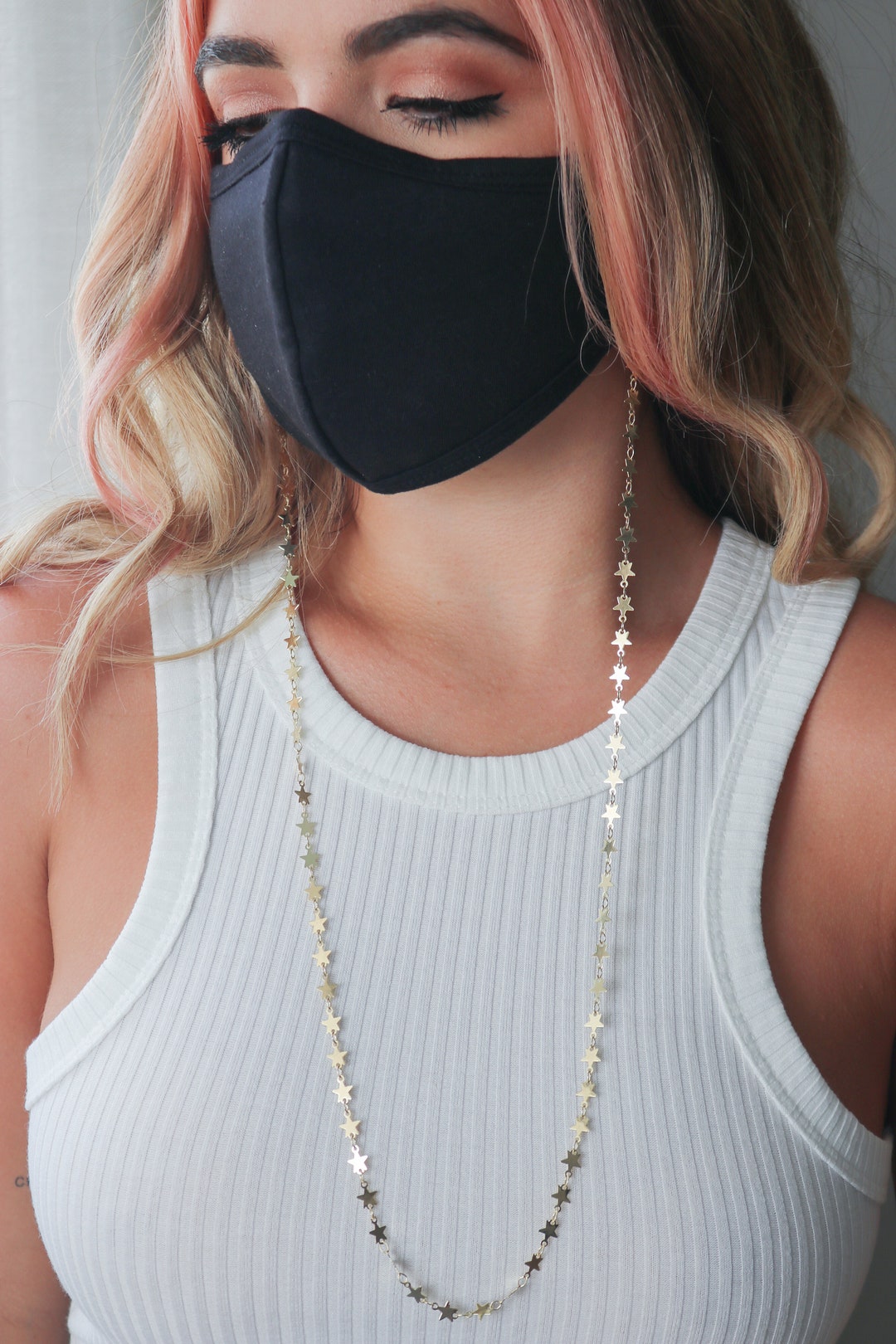 Face Mask Jewelry, Mask Necklace, Mask Holder, Facemask Chain ...