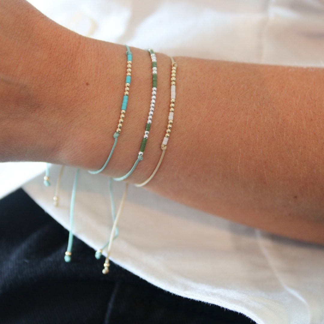 Custom Morse Code Bracelet: Seed Bead Secret Message, Friendship ...