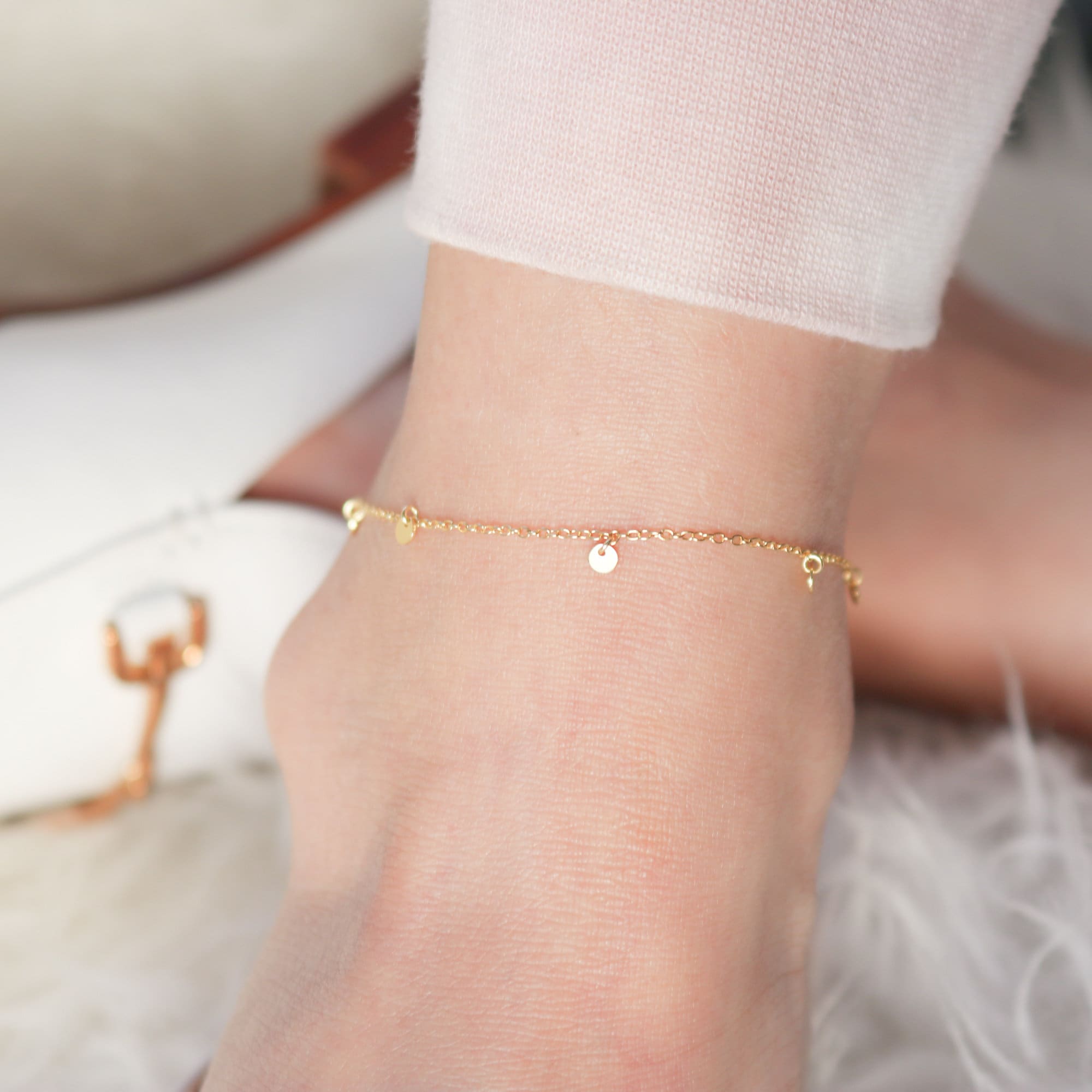Ankle Bracelet Coin Anklet Gold Ankle Bracelet Anklets for | Etsy