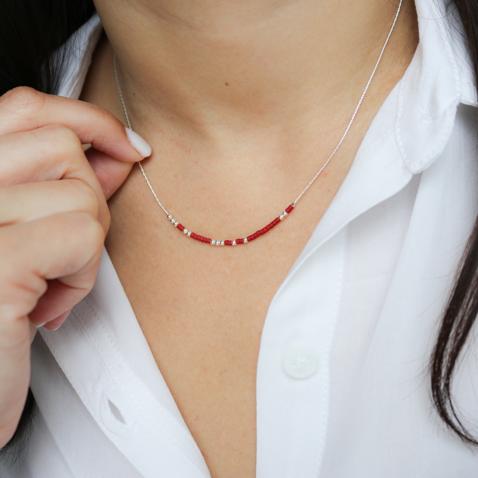 Morse Code Necklace Custom Secret Message Personalized Morse - Etsy