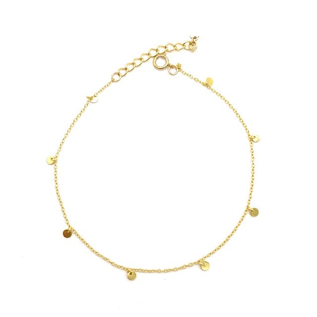Ankle Bracelet Coin Anklet Gold Ankle Bracelet Anklets for | Etsy