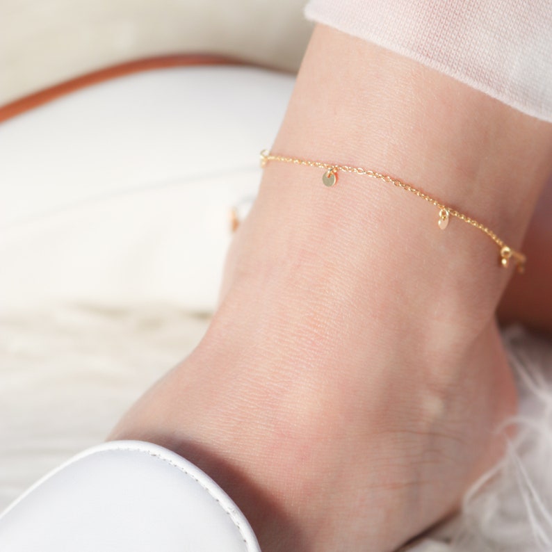 Ankle Bracelet Coin Anklet Gold Ankle Bracelet Anklets for - Etsy