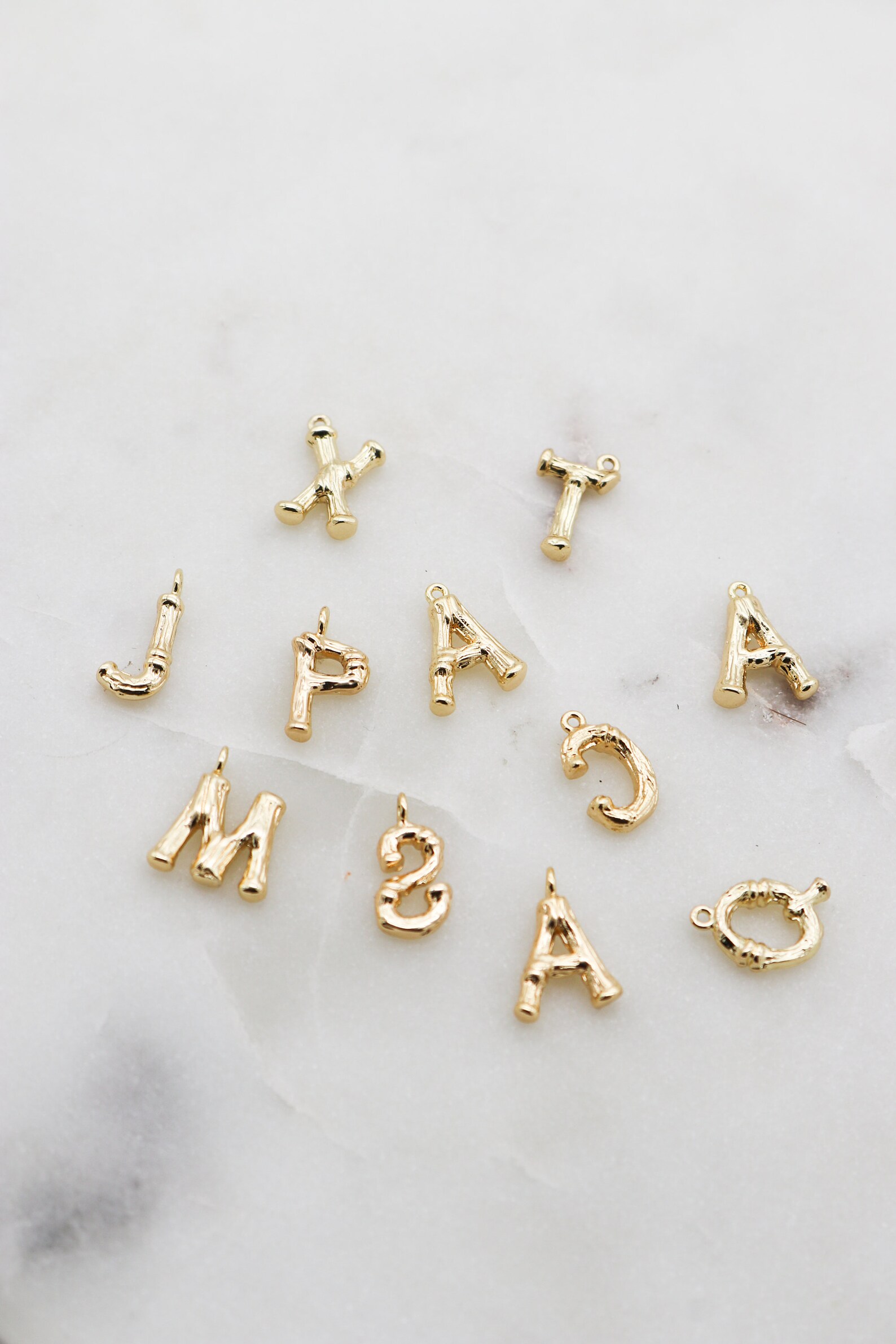Tiny Initial Earrings, Personalized Earrings, Chunky Gold Hoops, Letter ...