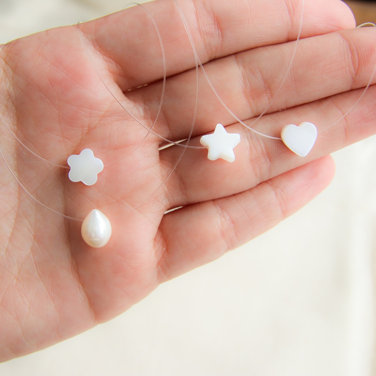 Illusion Necklace Invisible Necklace Floating Necklace - Etsy