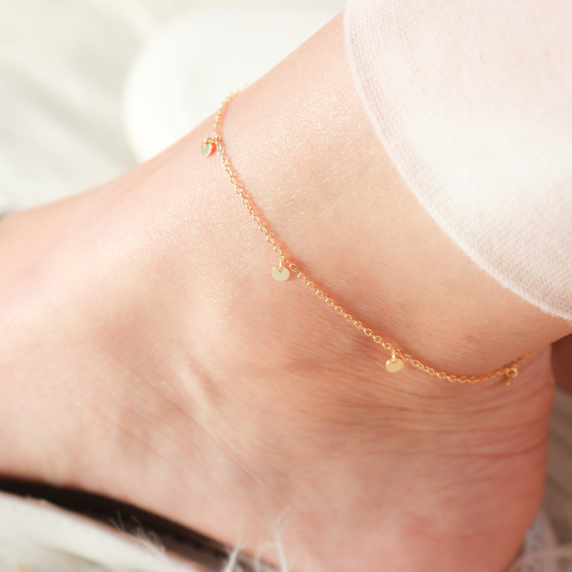 Ankle Bracelet Coin Anklet Gold Ankle Bracelet Anklets for | Etsy