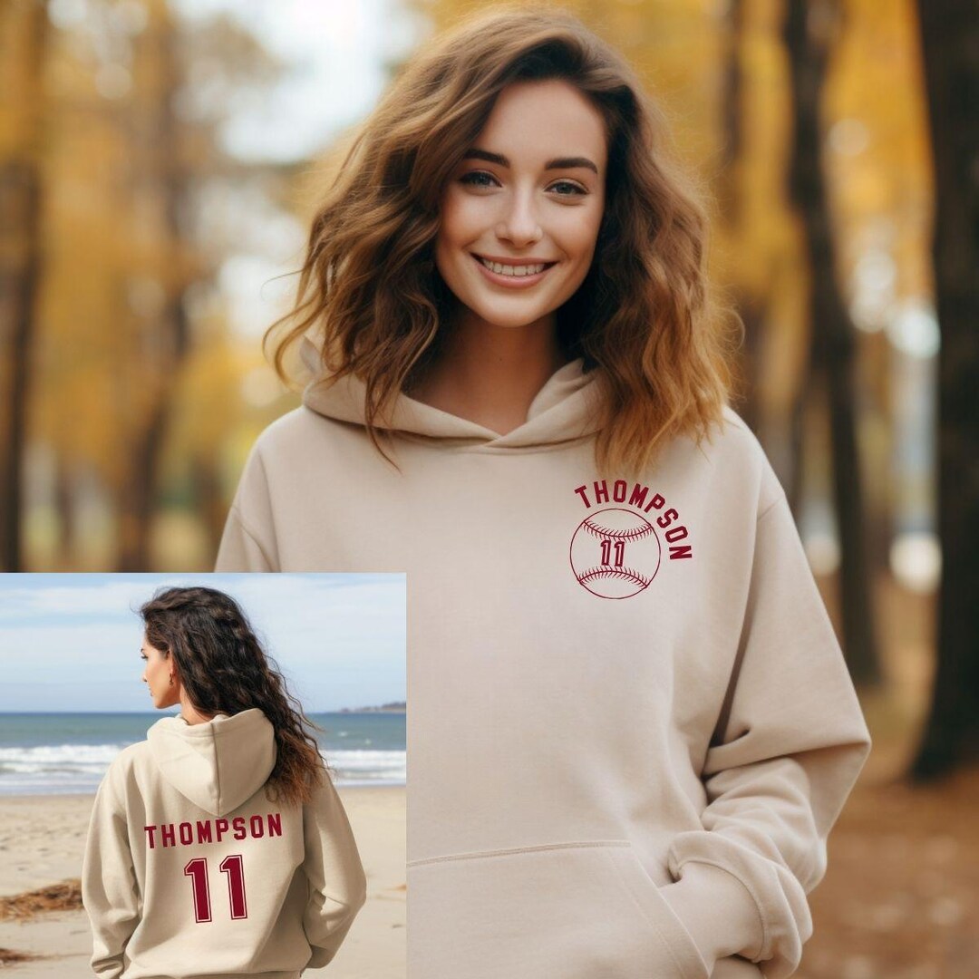 Custom Baseball Hoodie, Personalized Team Sweater, Game Day Sweatshirt ...