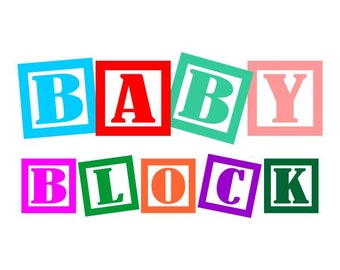Baby blocks font | Etsy