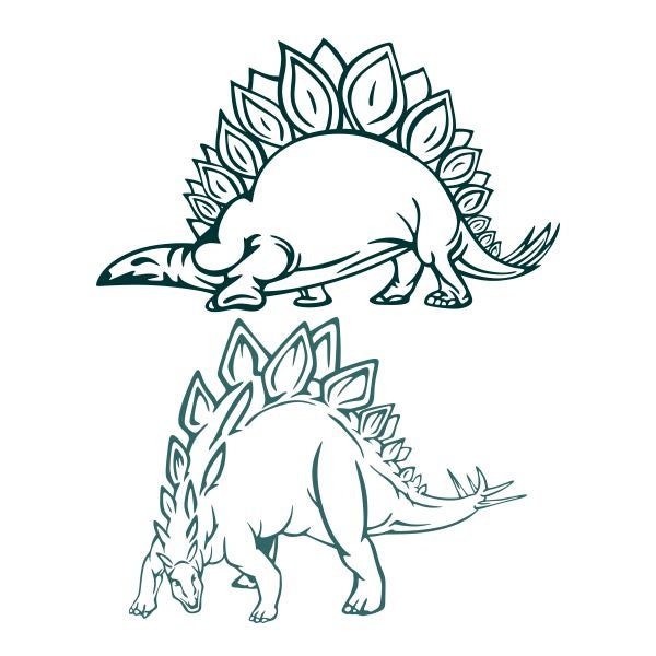 Stegosaurus Dinosaur Cuttable Design SVG PNG DXF & Eps Designs - Etsy