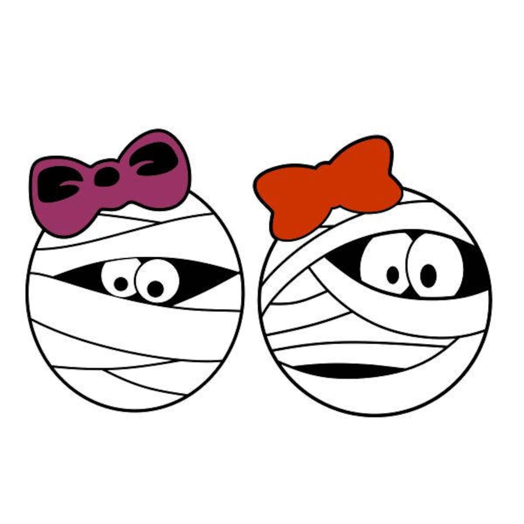 Mummy Halloween Cuttable SVG PNG DXF & Eps Designs Cameo File ...